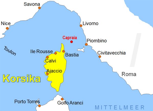 Capraia Fähre übersetzen - Capraia Fähre direkt buchen